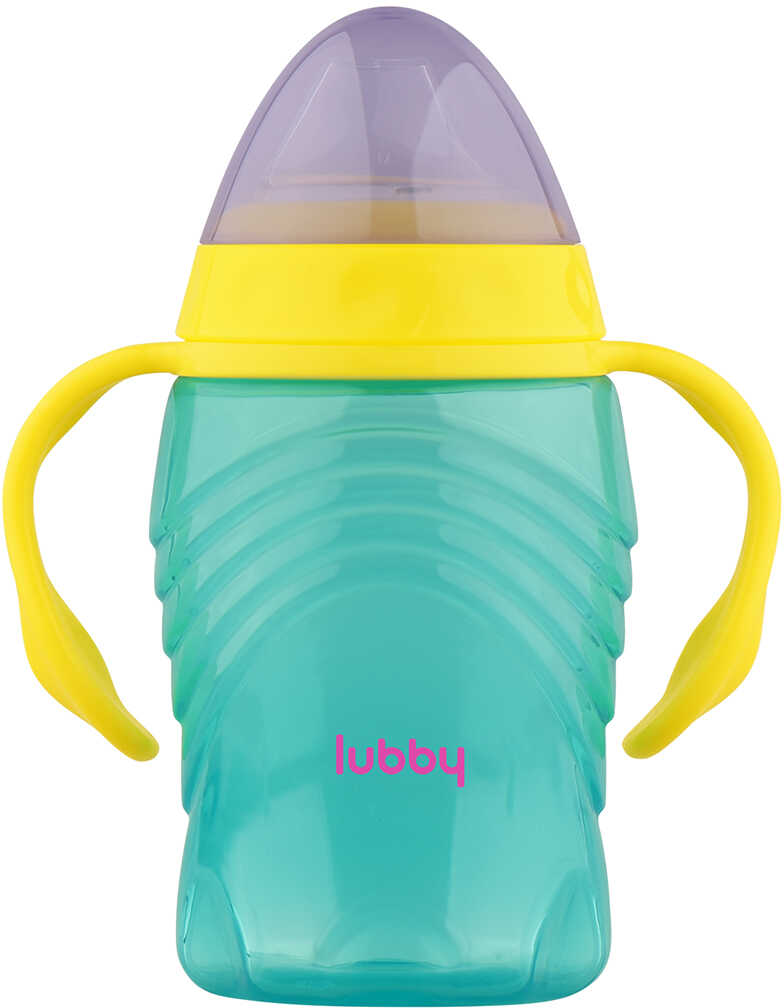 Поильник-непроливайка с ручкамии и силиконовым носиком Lubby 300 мл ...